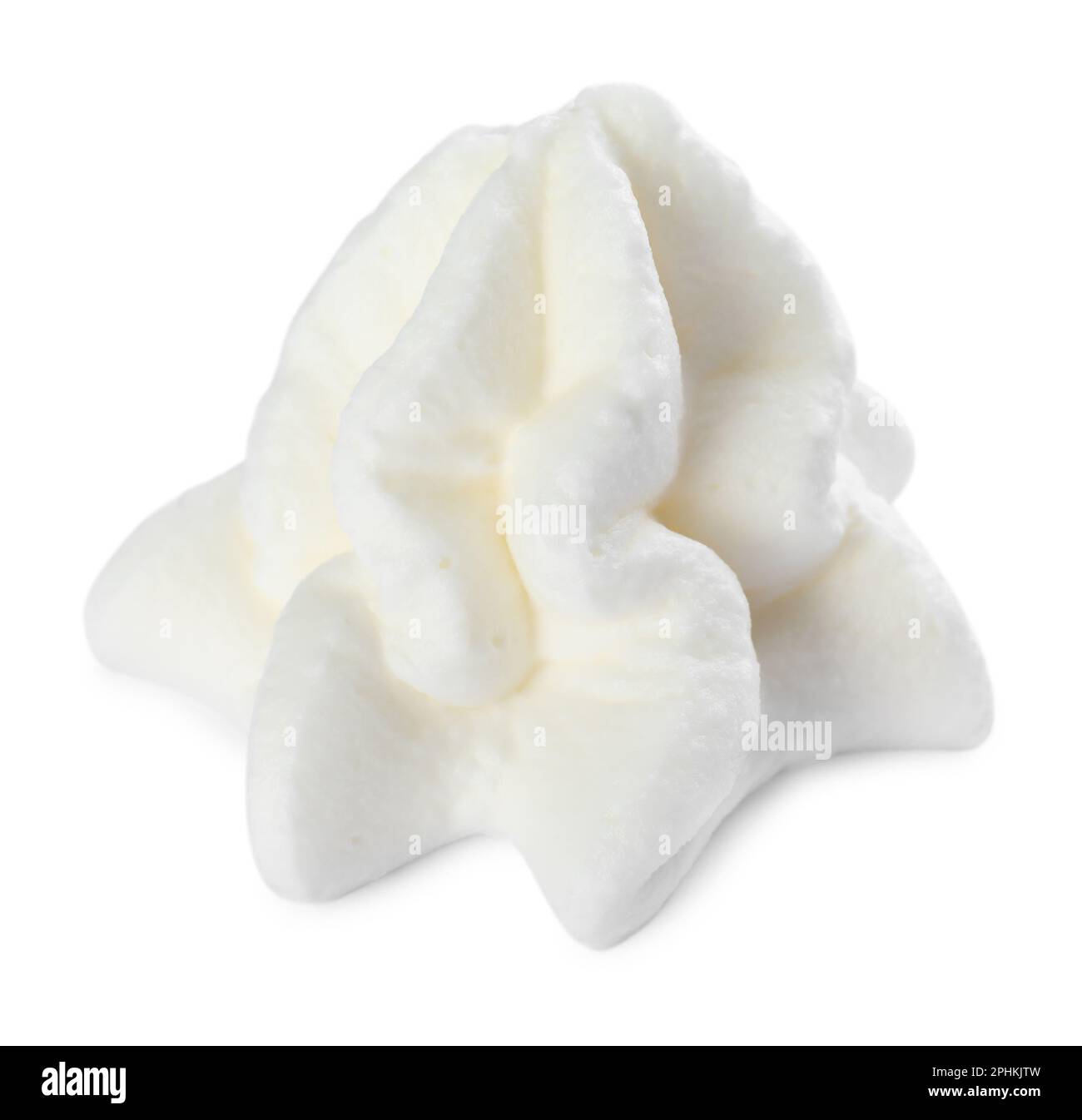 Delicious fresh whipped cream isolated on white Stock Photo - Alamy