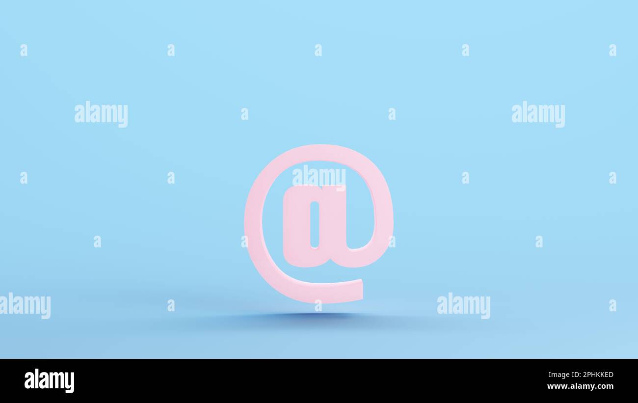 Pink Internet At Icon Email Address Send Post Communication Sign Symbol ...