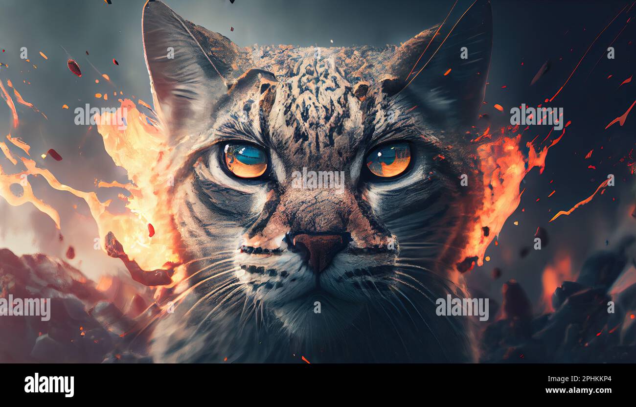 African Cheetah cat Stock Photo - Alamy