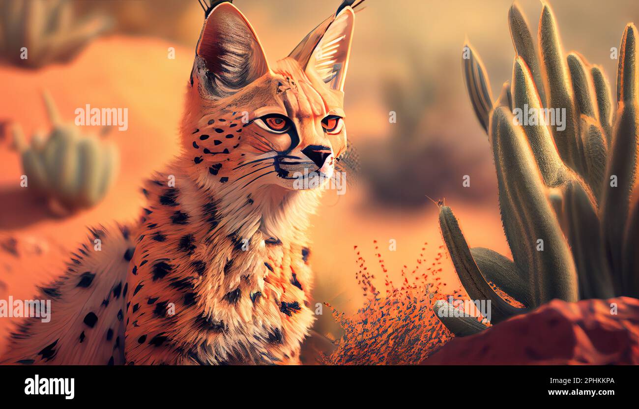 African Cheetah cat Stock Photo - Alamy