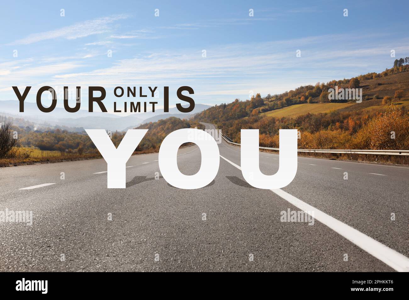 Your Only Limit Is You. Motivational quote saying that everything is ...