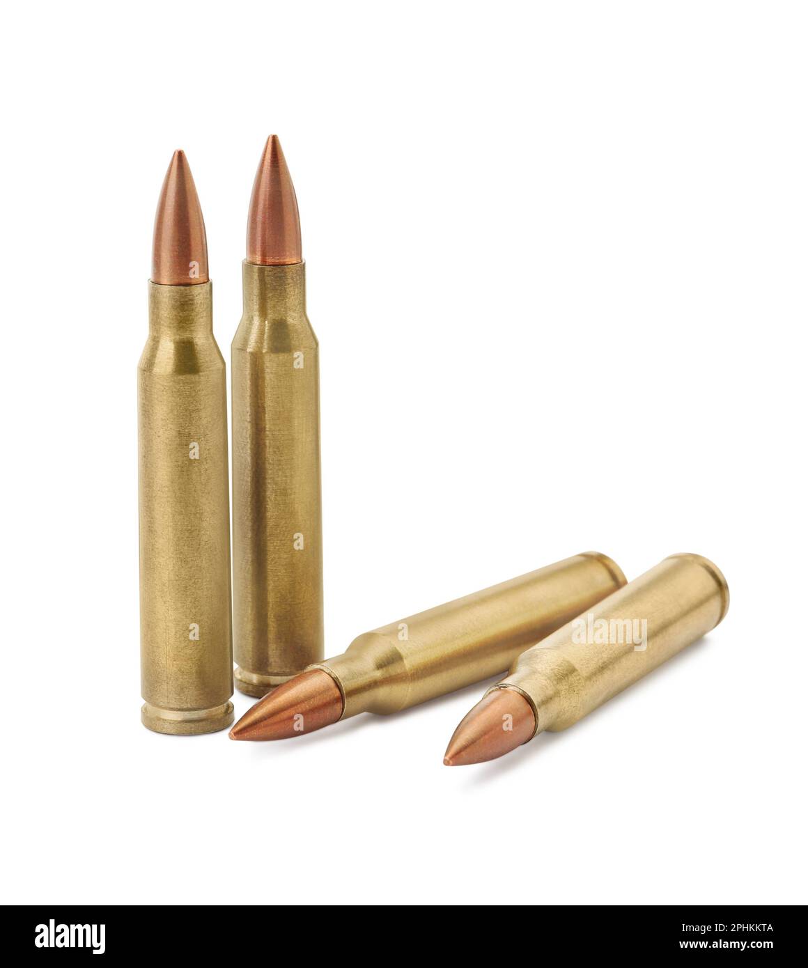 Many bullets on white background. Military ammunition Stock Photo - Alamy