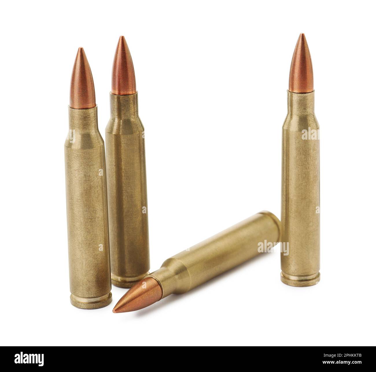 Many bullets on white background. Military ammunition Stock Photo - Alamy