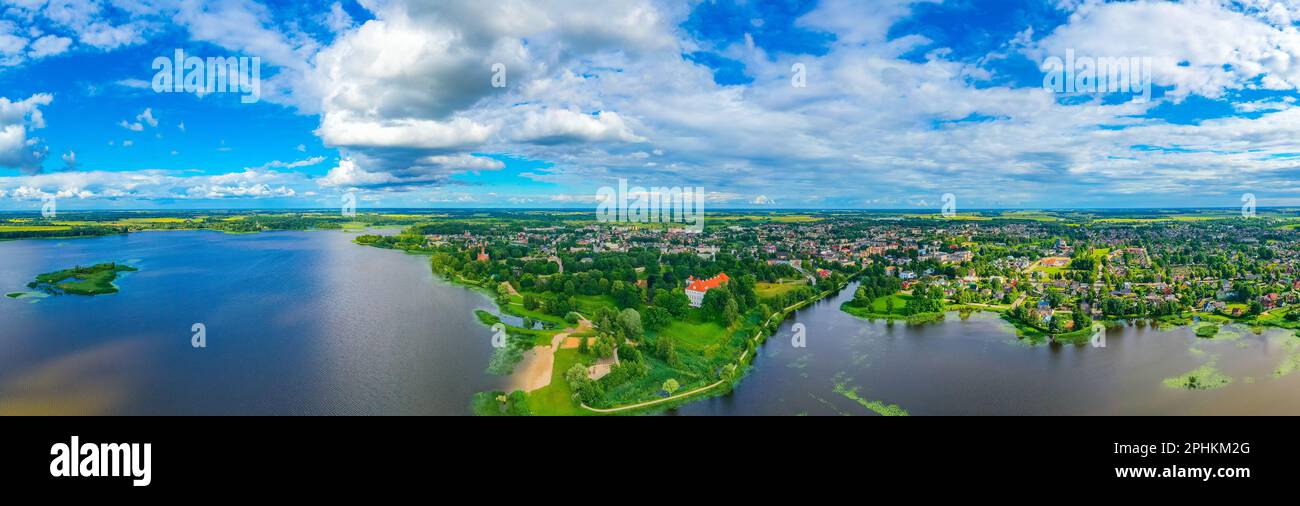 Aerial view of Birzai Castle in Lithuania Stock Photo - Alamy