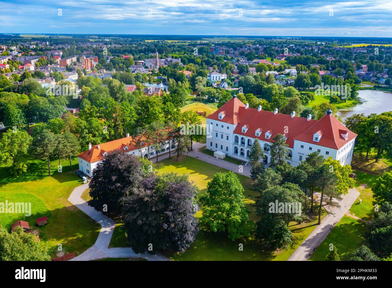 Aerial view of Birzai Castle in Lithuania Stock Photo - Alamy