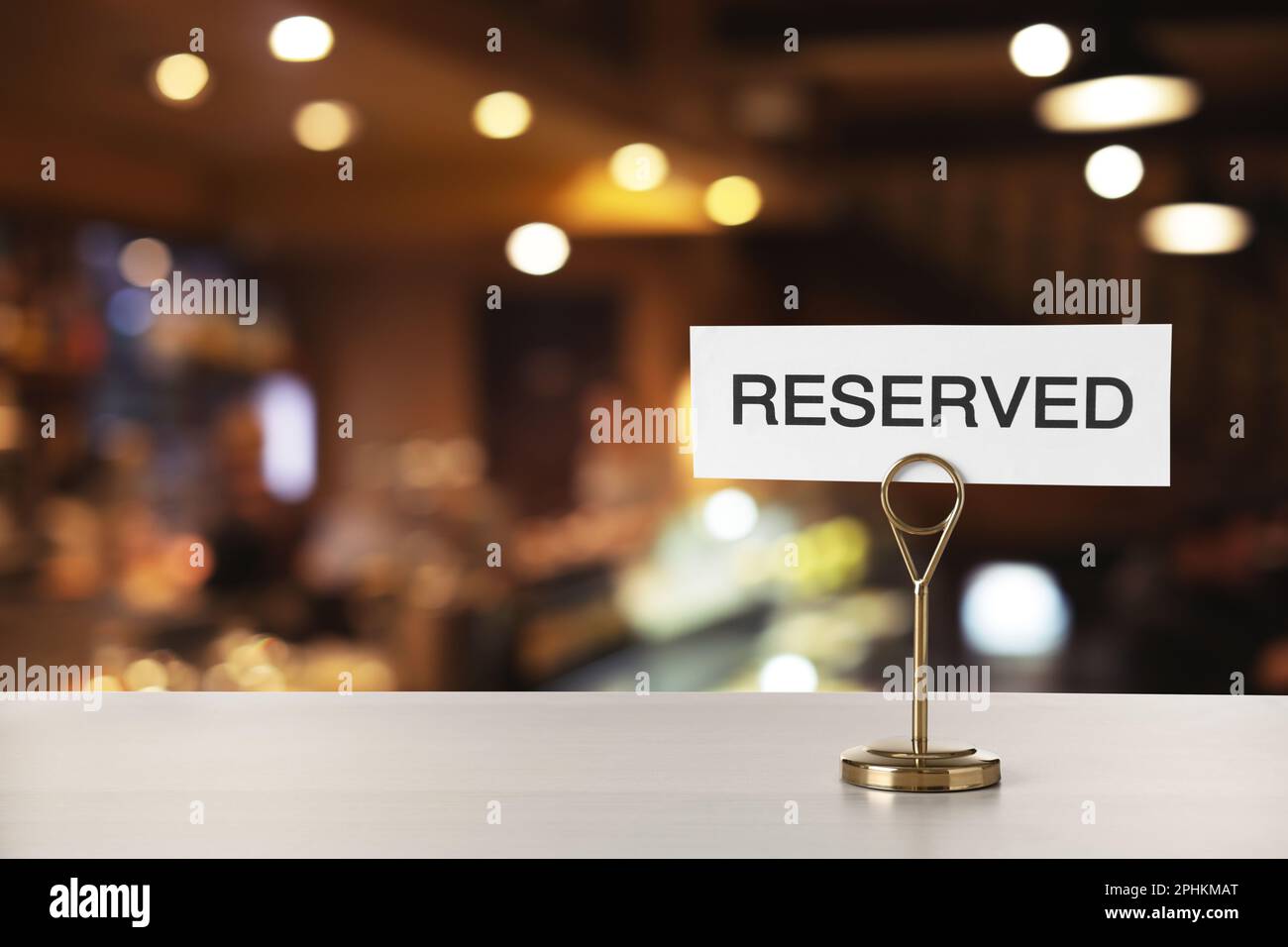 Restaurant reservation stand hi-res stock photography and images - Alamy