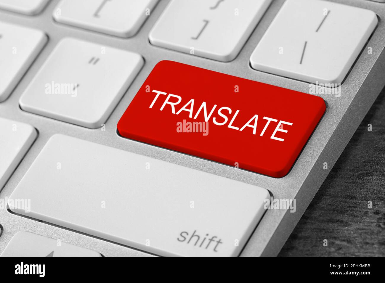 Red button with word TRANSLATE on computer keyboard, closeup view Stock ...