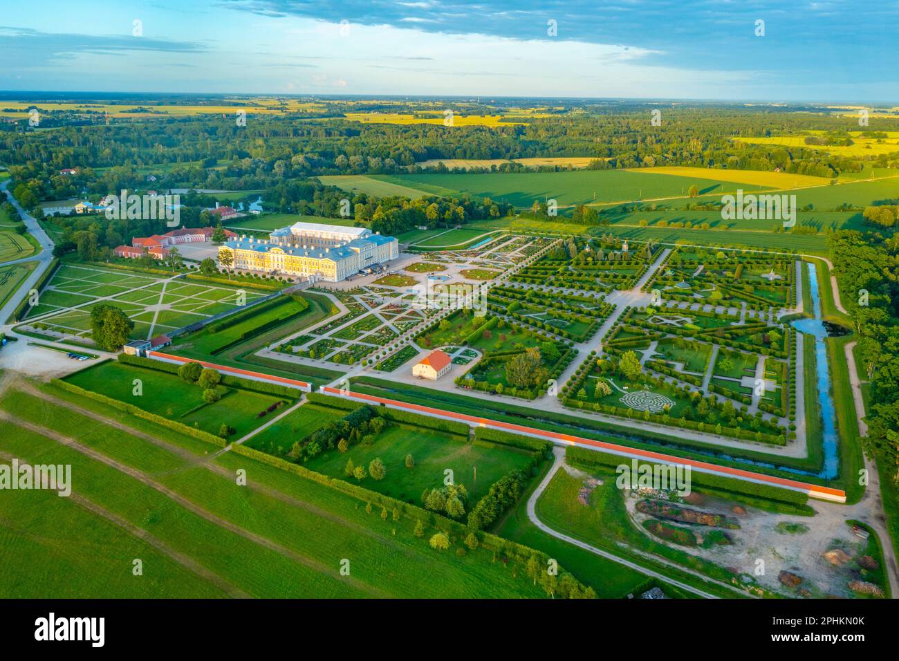Panorama view of Rundale Palace Museum in Latvia Stock Photo - Alamy