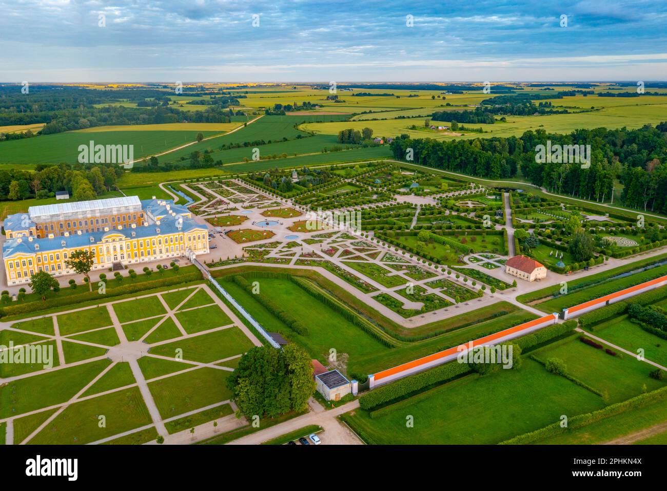 Panorama view of Rundale Palace Museum in Latvia Stock Photo - Alamy