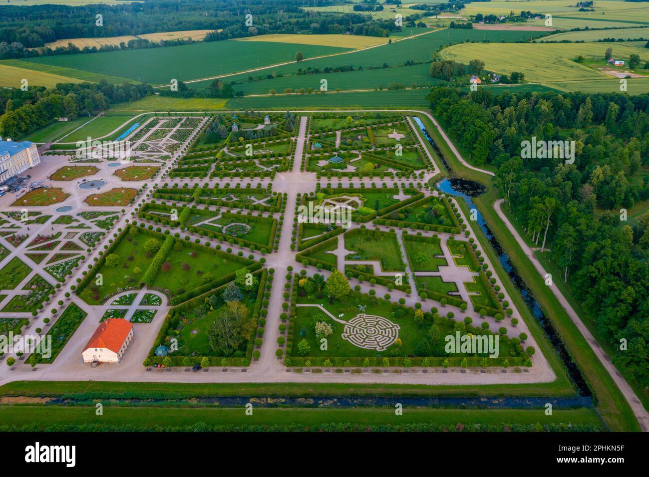 Panorama view of Rundale Palace Museum in Latvia Stock Photo - Alamy