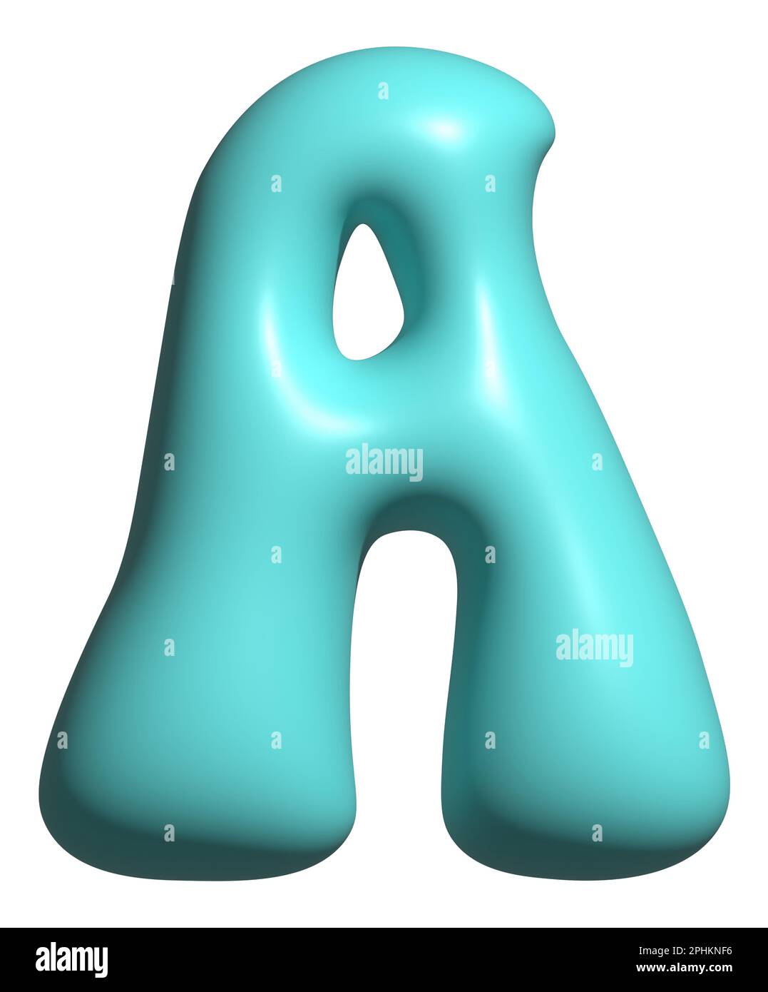 Blue balloon letter A capital, 3D alphabet display font Stock Photo - Alamy