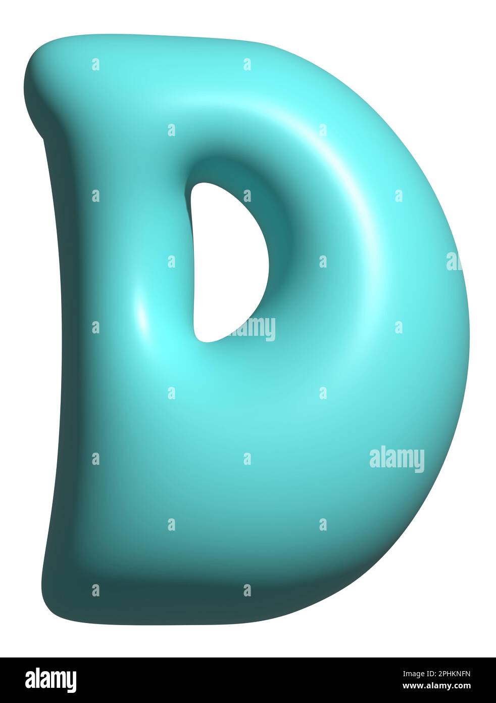 Blue balloon letter D capital, 3D alphabet display font Stock Photo - Alamy