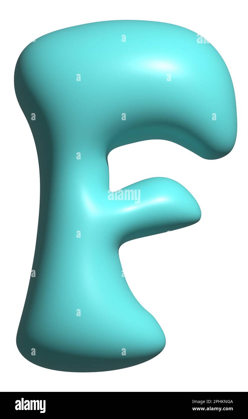 Blue balloon letter F capital, 3D alphabet display font Stock Photo - Alamy