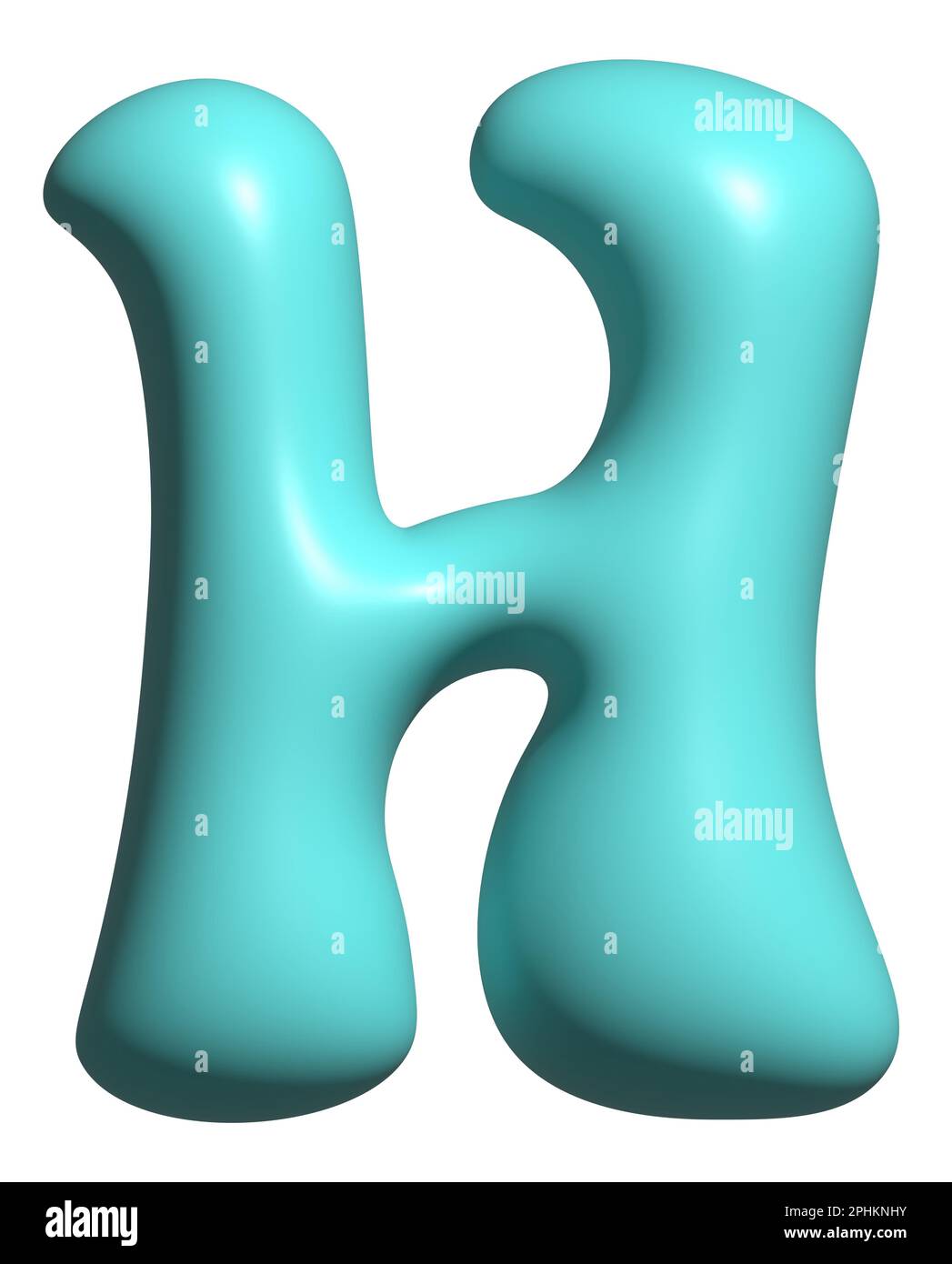 Blue balloon letter H capital, 3D alphabet display font Stock Photo - Alamy
