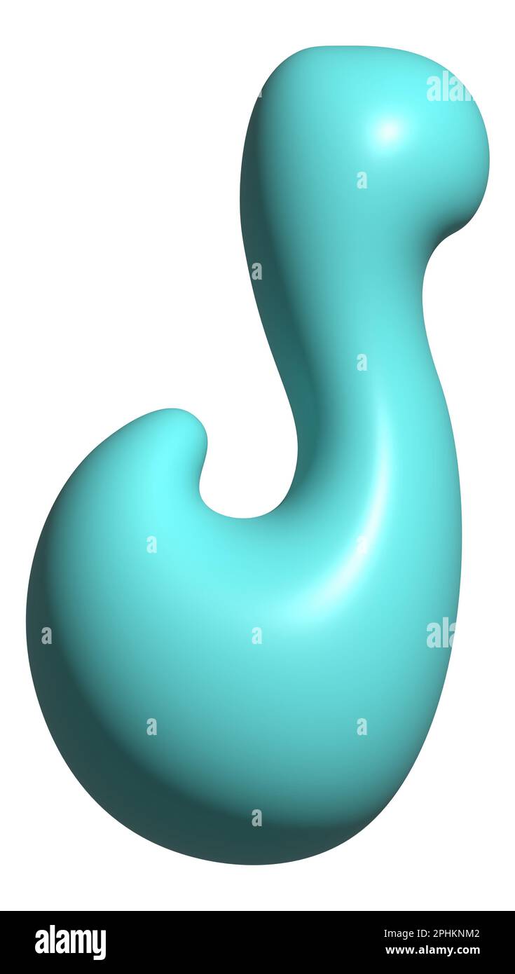 Blue balloon letter J capital, 3D alphabet display font Stock Photo - Alamy