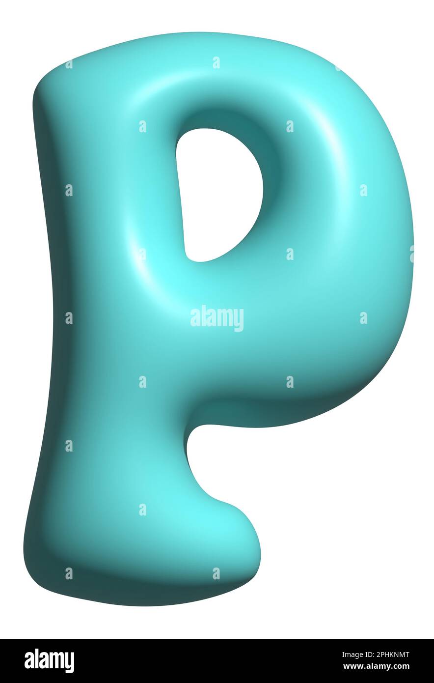 Blue balloon letter P capital, 3D alphabet display font Stock Photo - Alamy