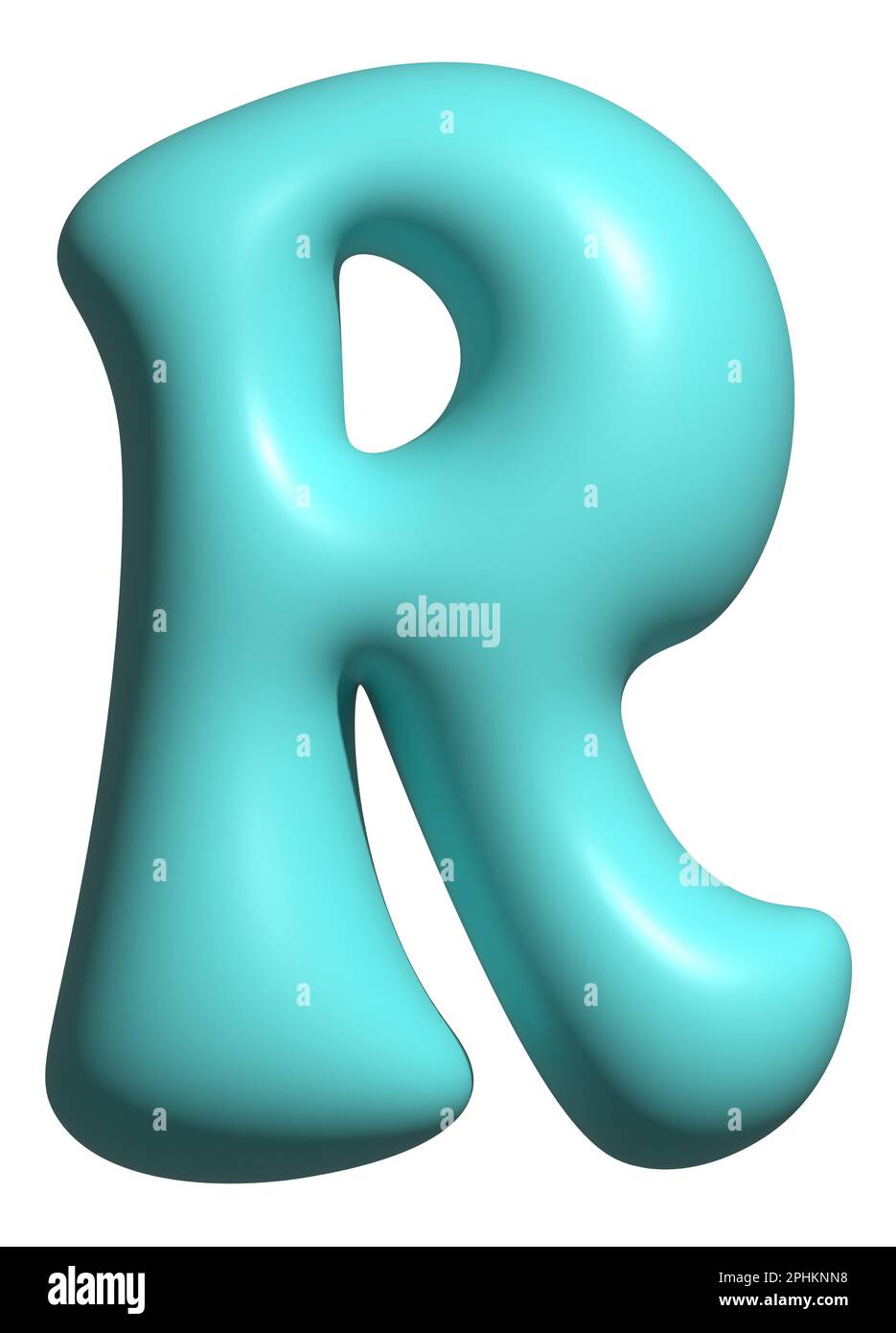 Blue balloon letter R capital, 3D alphabet display font Stock Photo - Alamy
