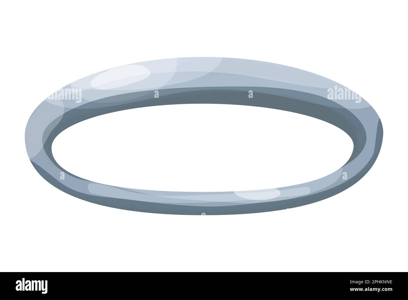 Angel silver nimbus shine halo gray in cartoon style isolated on white ...