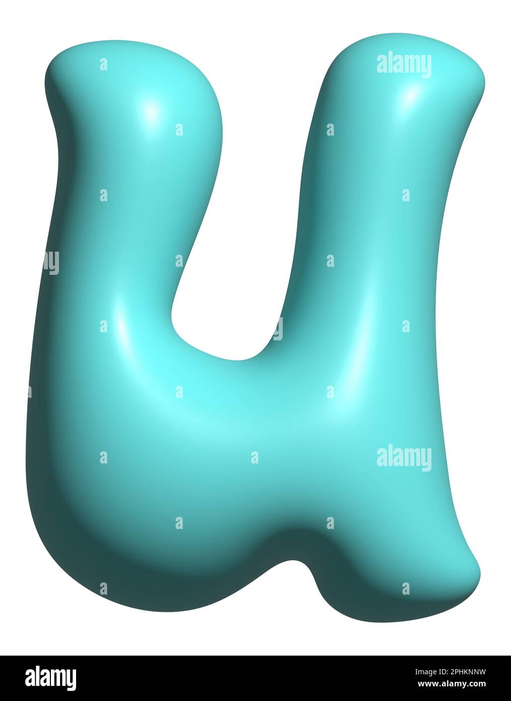Blue balloon letter U capital, 3D alphabet display font Stock Photo - Alamy