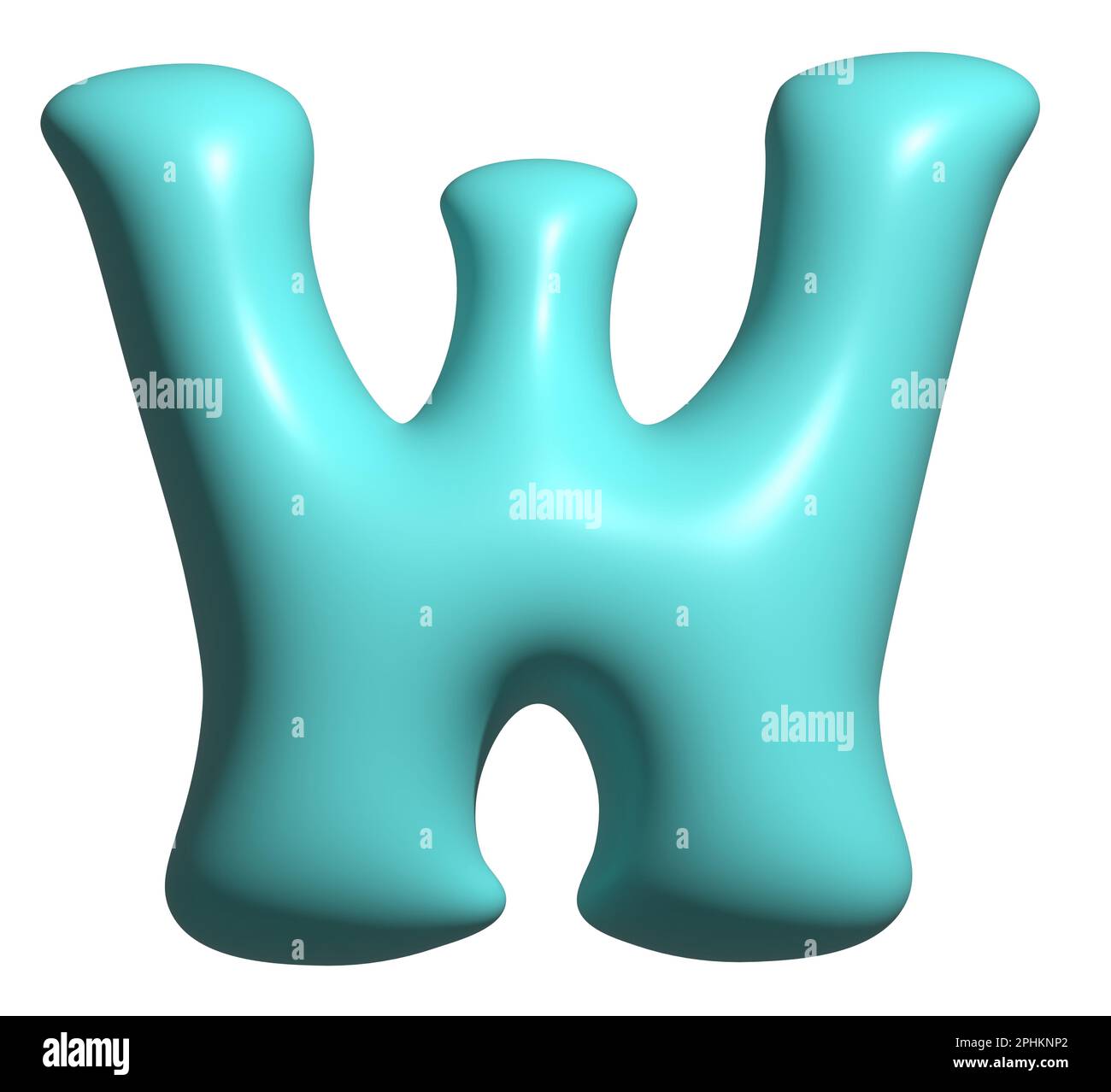 Blue balloon letter W capital, 3D alphabet display font Stock Photo - Alamy