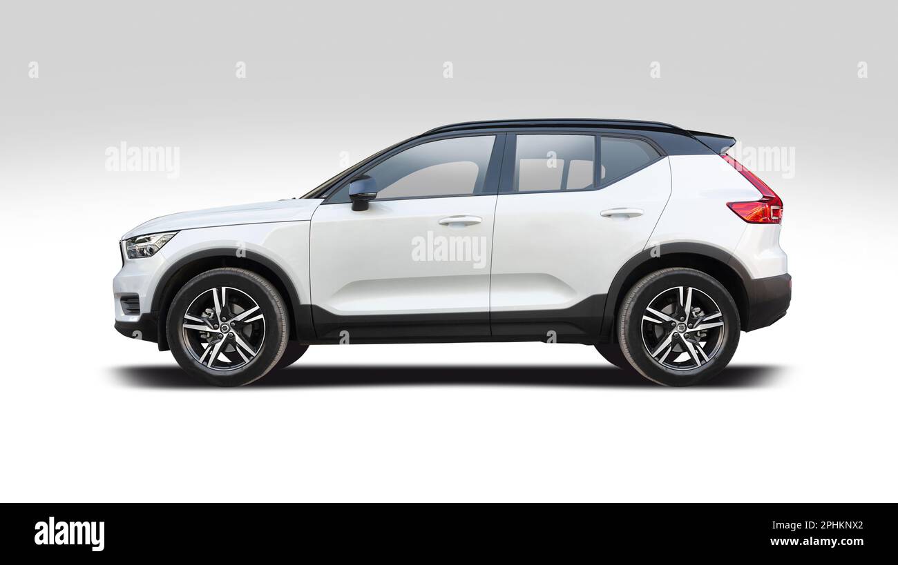 Volvo XC40 SUV car, side view isolated on white background Stock Photo ...