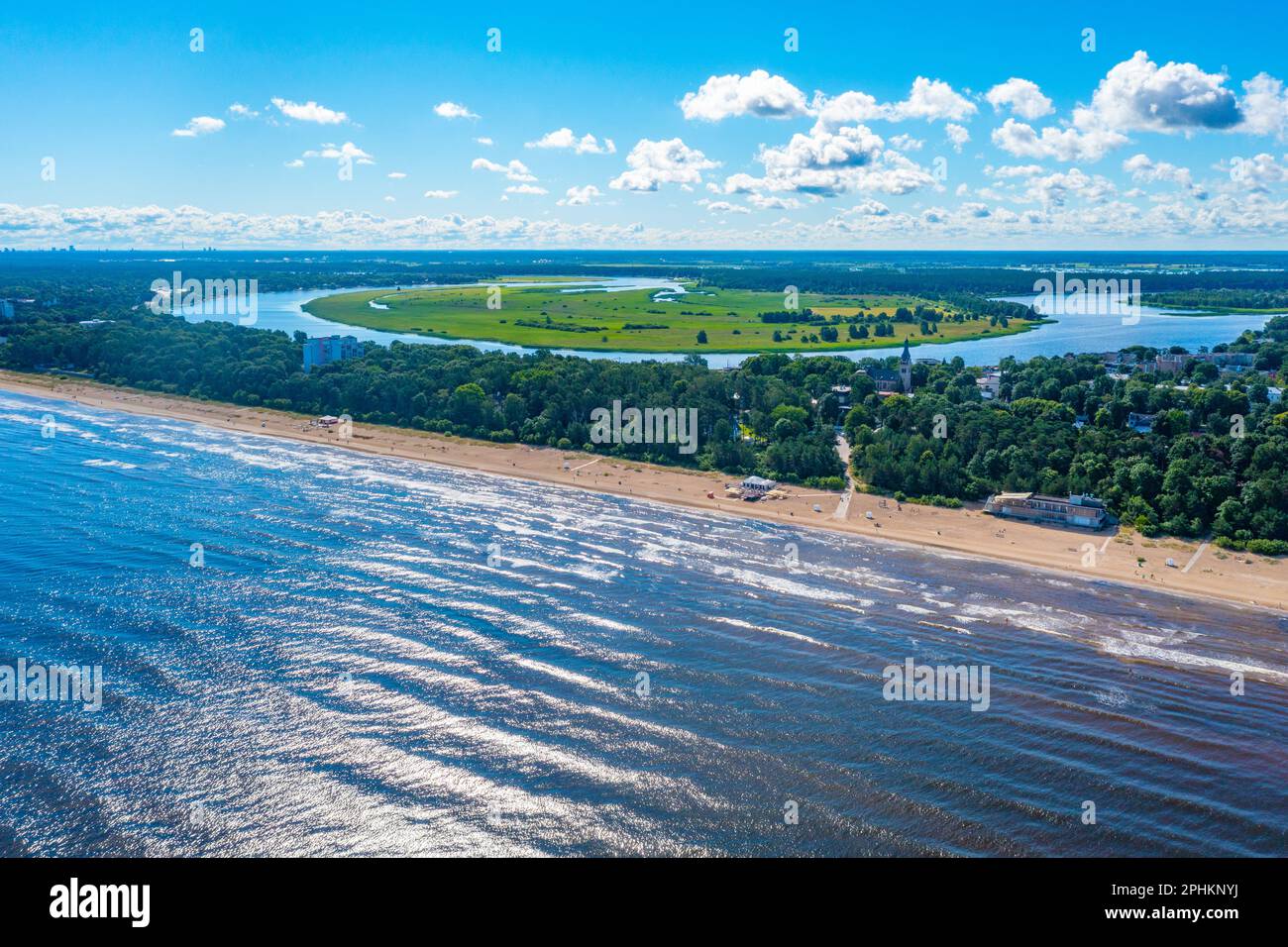 Panorama view of a beach in Jurmala, Latvia Stock Photo - Alamy