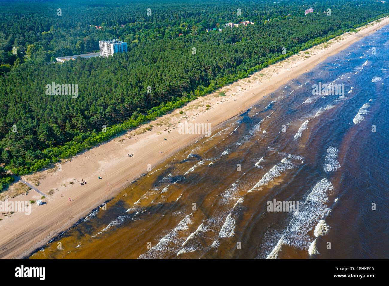 Panorama view of a beach in Jurmala, Latvia Stock Photo - Alamy