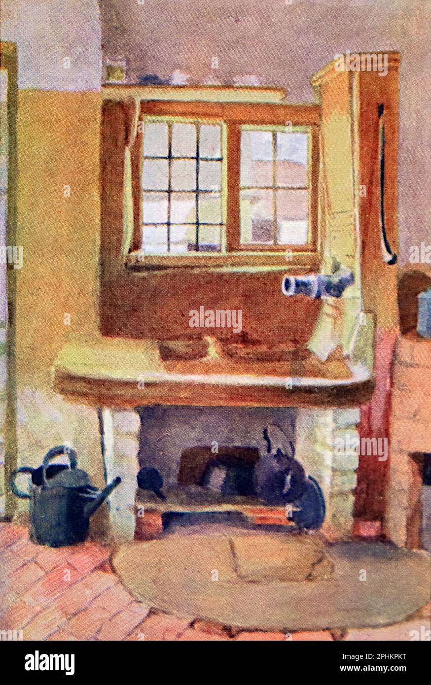 The Kitchen Pump, Rolleston, illustration from the book Kate Greenaway ...