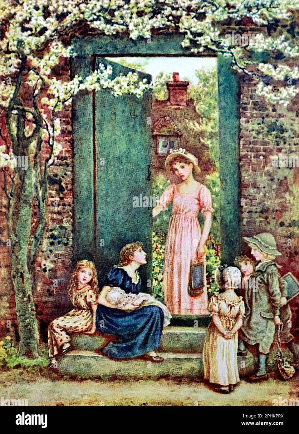 The Open Door, Illustration of women and girls, from the book Kate ...