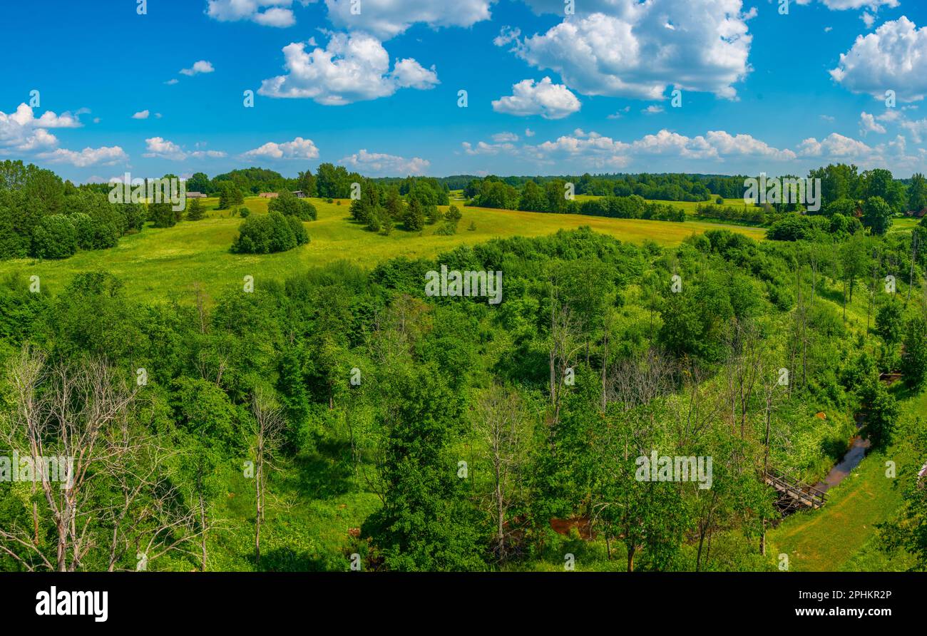Panorama view of Setomaa region of Estonia Stock Photo - Alamy