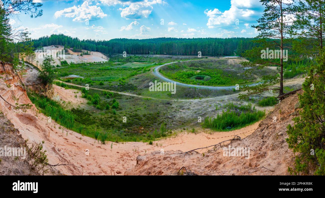 Natural landscape of Piusa caves in Estonia Stock Photo - Alamy