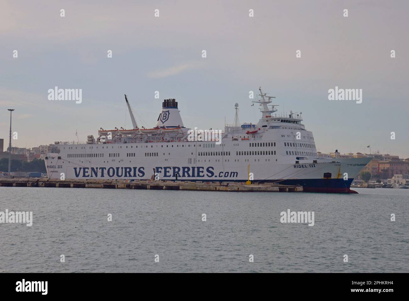 Ro Ro cargo & passenger ferry Rigel III docked at Bari port, Italy ...