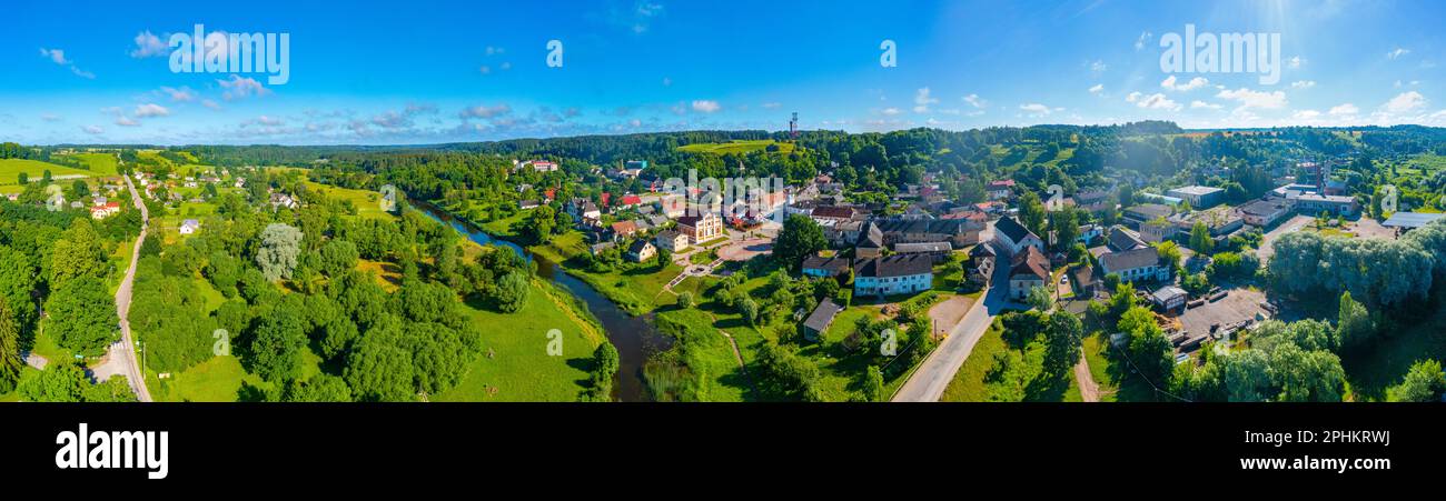 Cityscape of Latvian town Sabile Stock Photo - Alamy