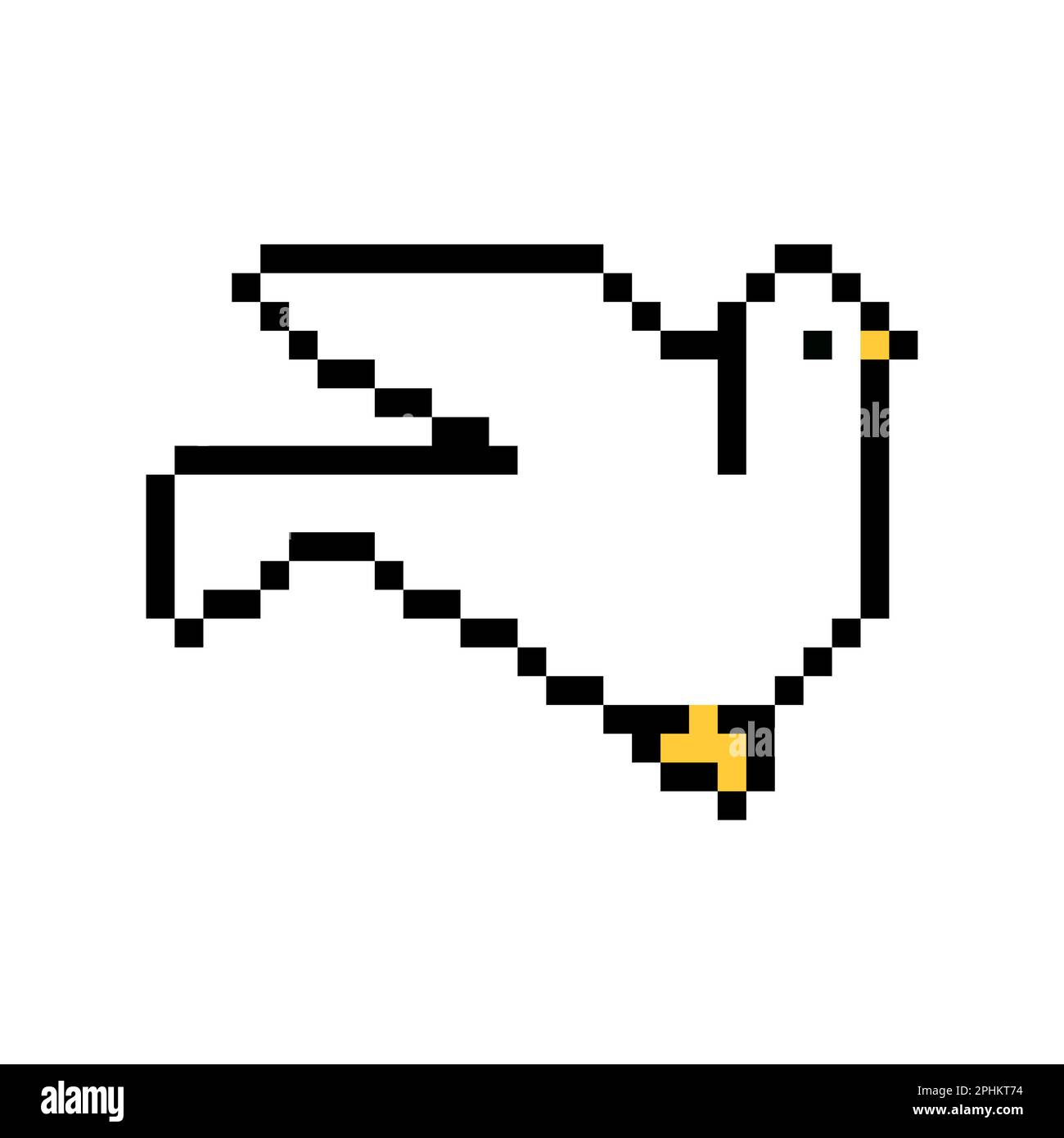 Pigeon pixel art. pixelated dove 8 bit Stock Vector Image & Art - Alamy