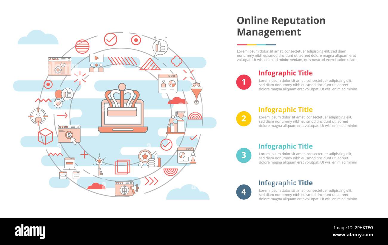 orm online reputation management concept for infographic template ...