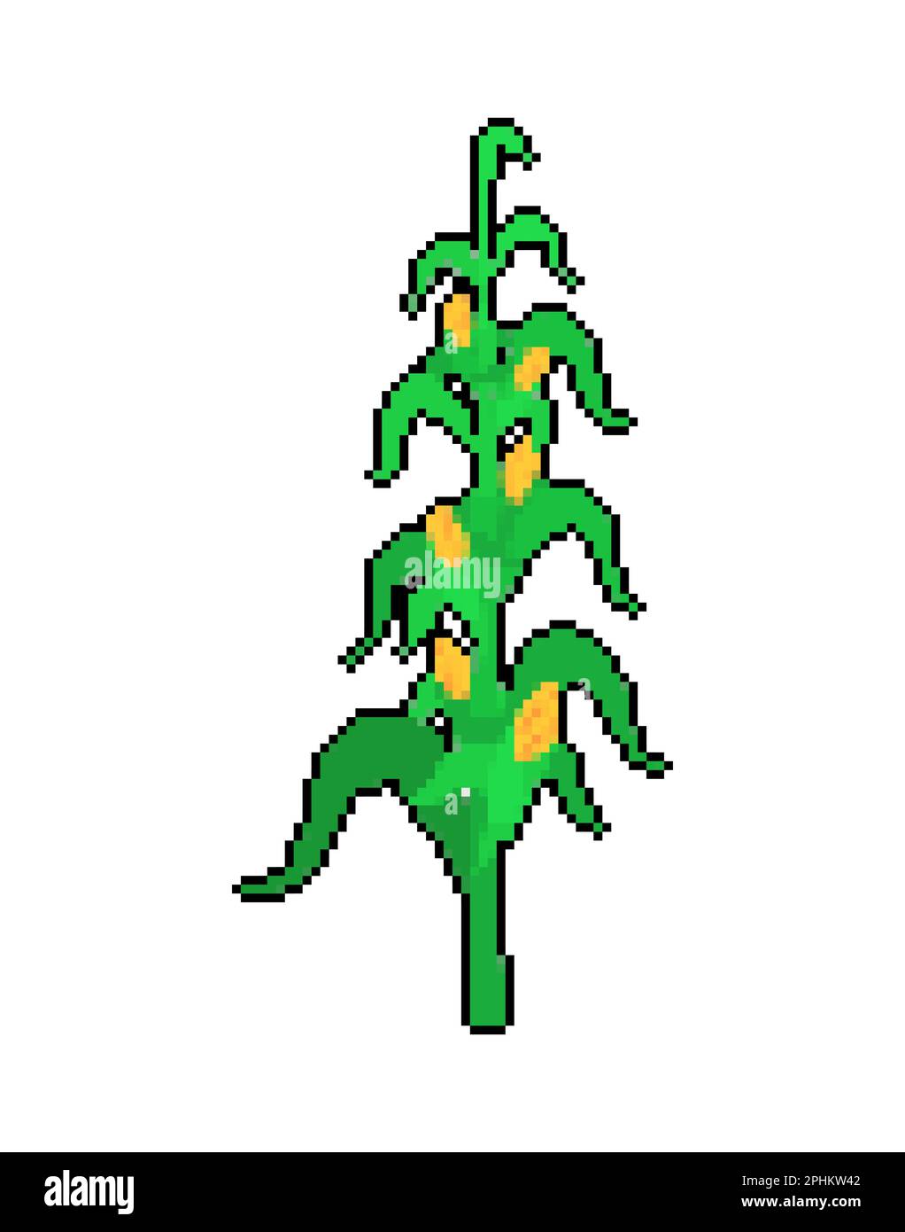 Corn bush pixel art. 8 bit Vector illustration Stock Vector Image & Art ...