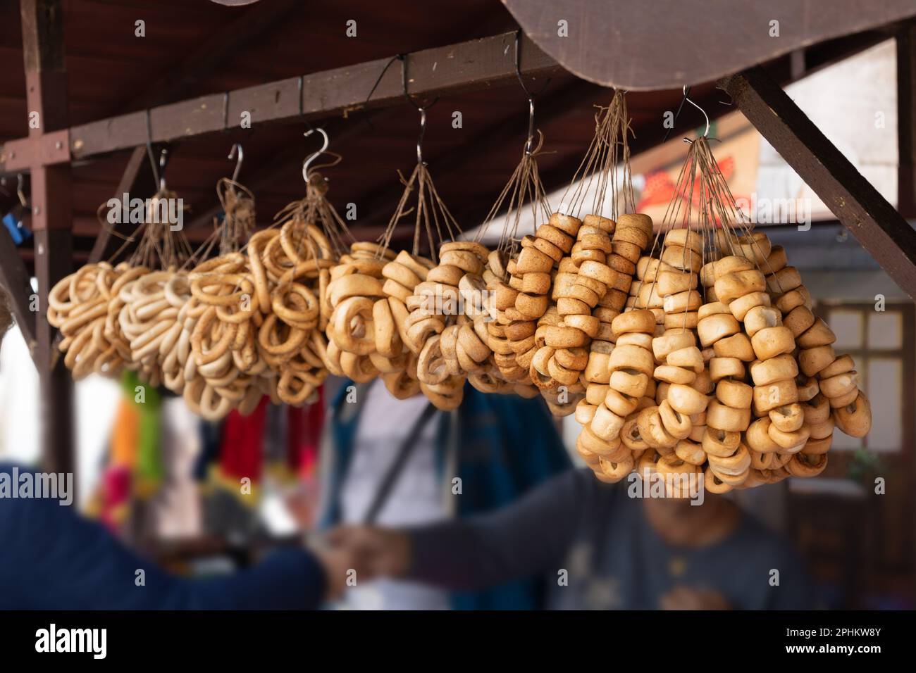 Hanging Small Bagels, Taralli, Small Tarallini, Crunchy Bread Rings ...