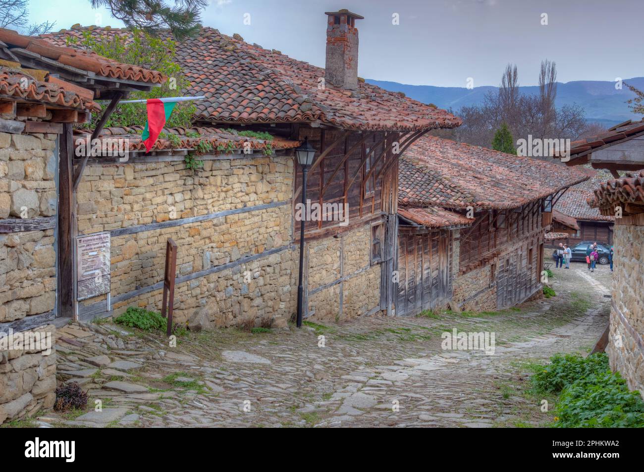 Traditional old houses in Bulgarian village Zheravna Stock Photo - Alamy