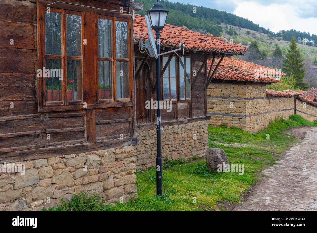 Traditional old houses in Bulgarian village Zheravna Stock Photo - Alamy
