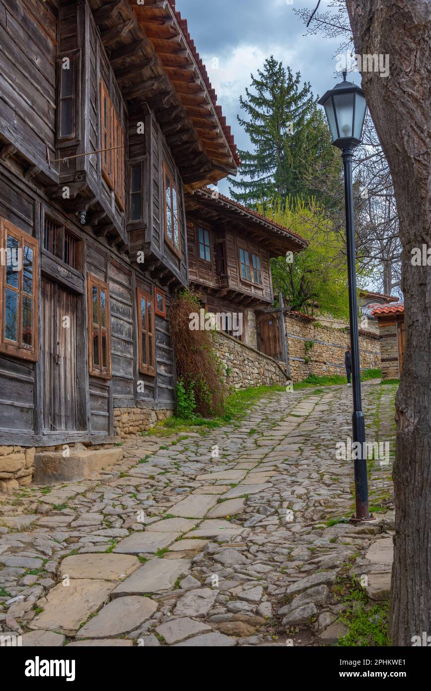 Traditional old houses in Bulgarian village Zheravna Stock Photo - Alamy