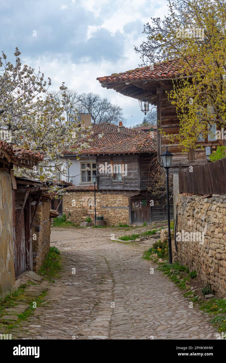 Traditional old houses in Bulgarian village Zheravna Stock Photo - Alamy