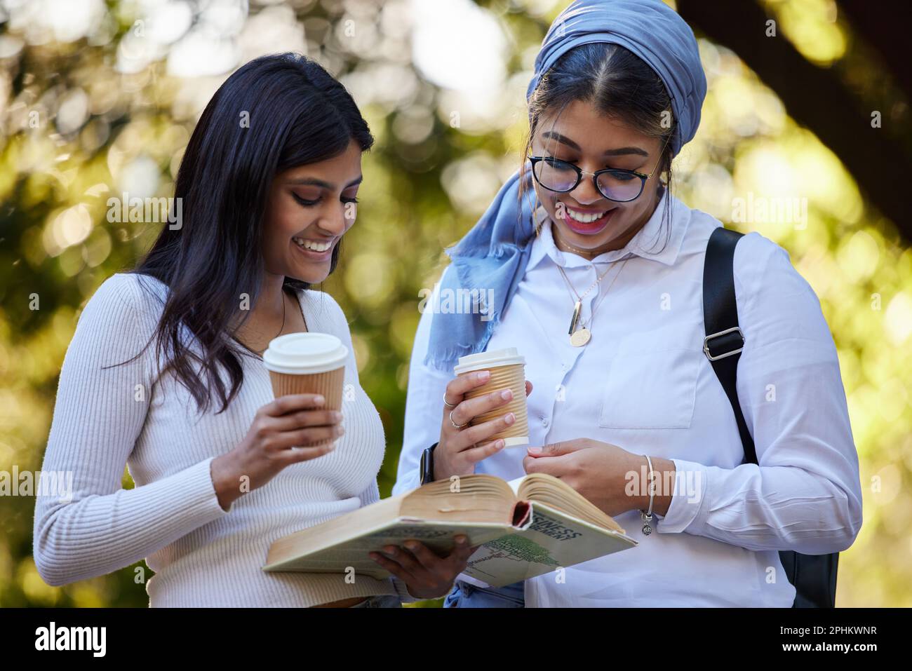 Books, reading or university friends in park on campus for learning ...