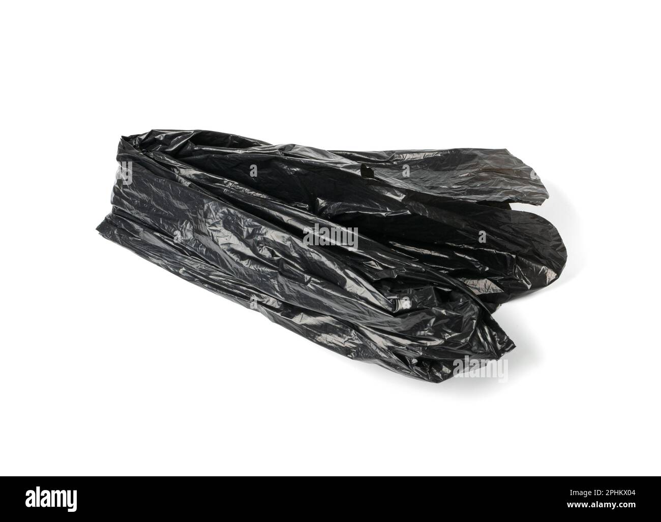 Crumpled Garbage Bag Isolated. Wrinkled Trash Package, Used Plastic Bin ...