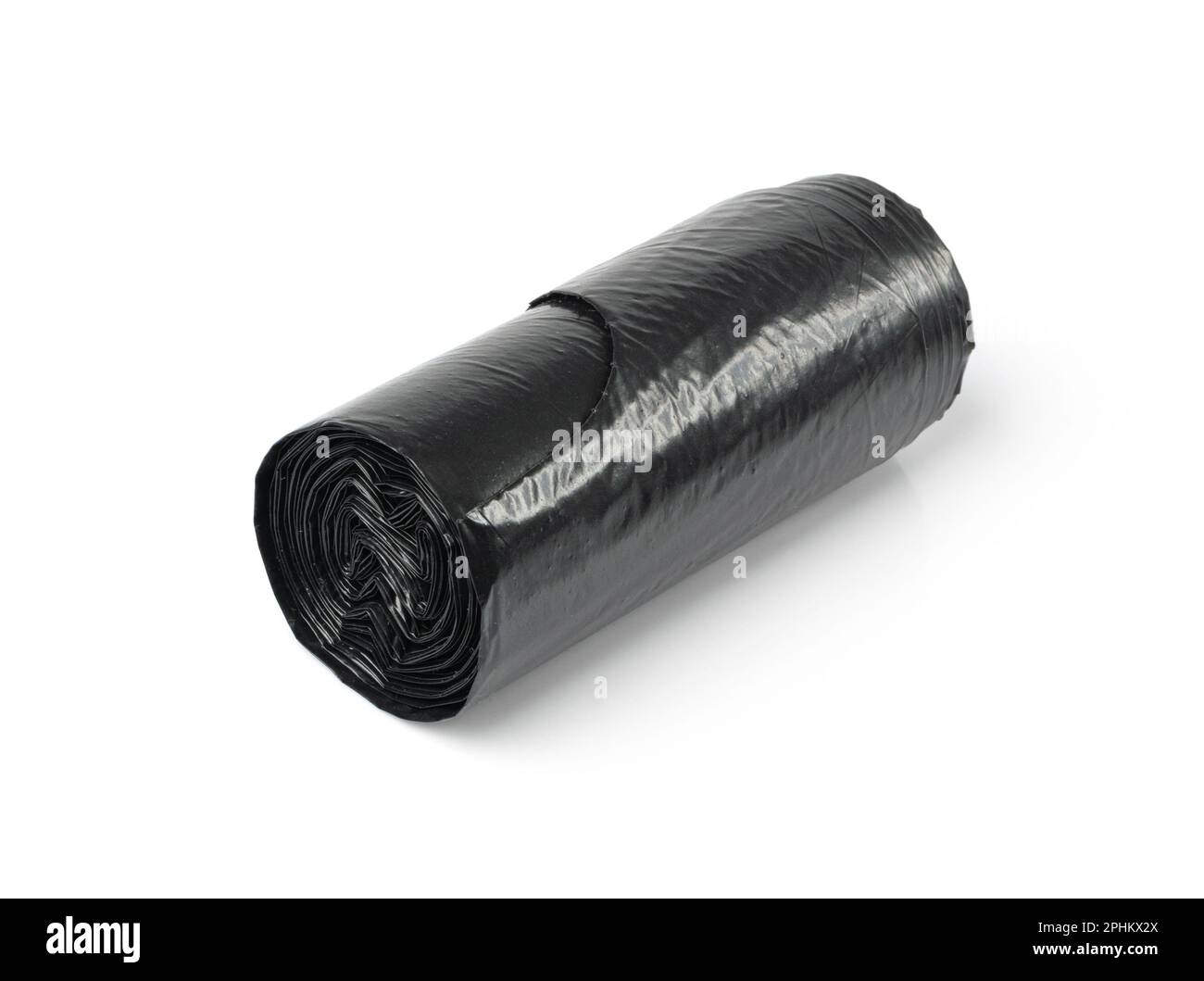 Garbage Bag Roll Isolated. Trash Package, New Rolled Plastic Bin Bags ...