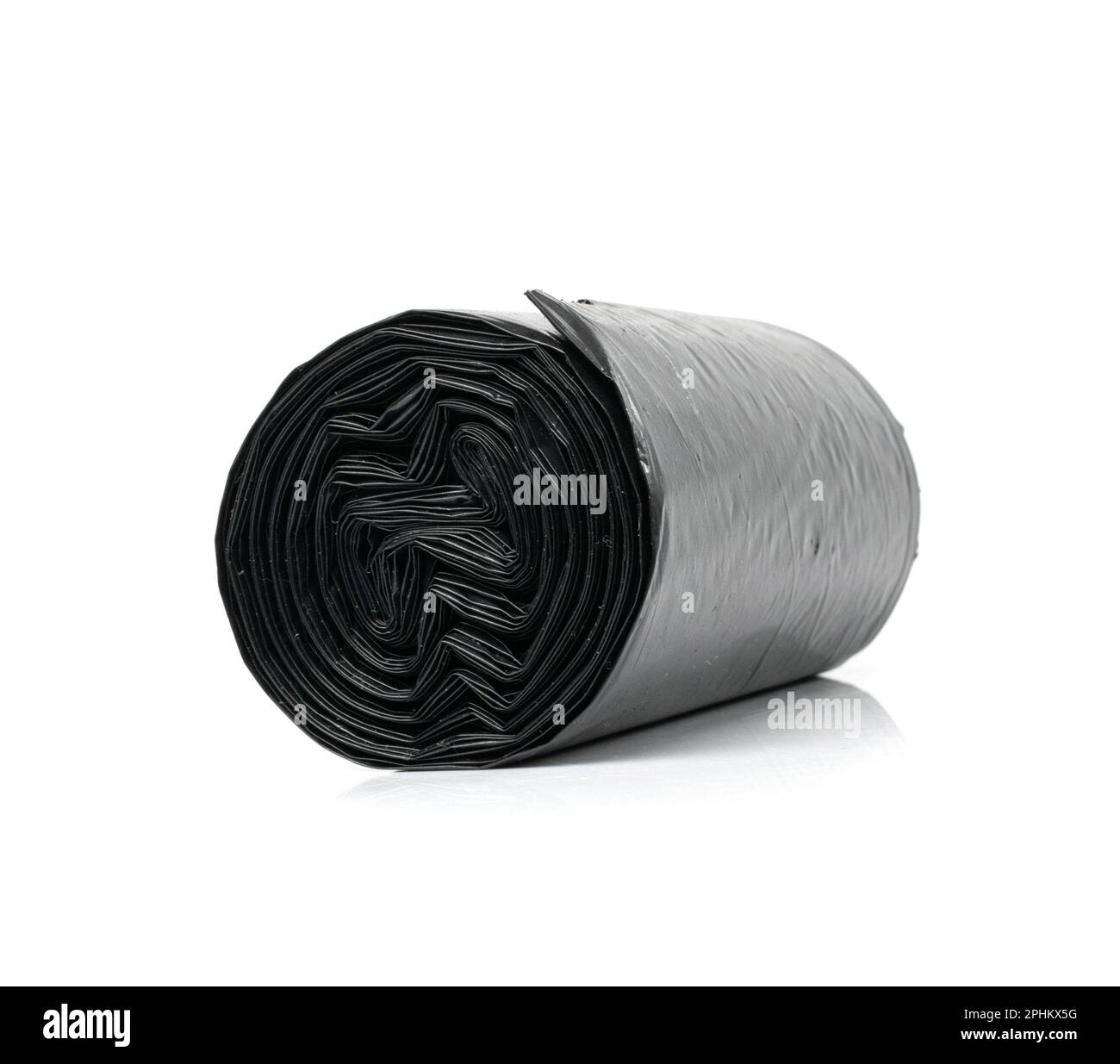 Garbage Bag Roll Isolated. Trash Package, New Rolled Plastic Bin Bags ...