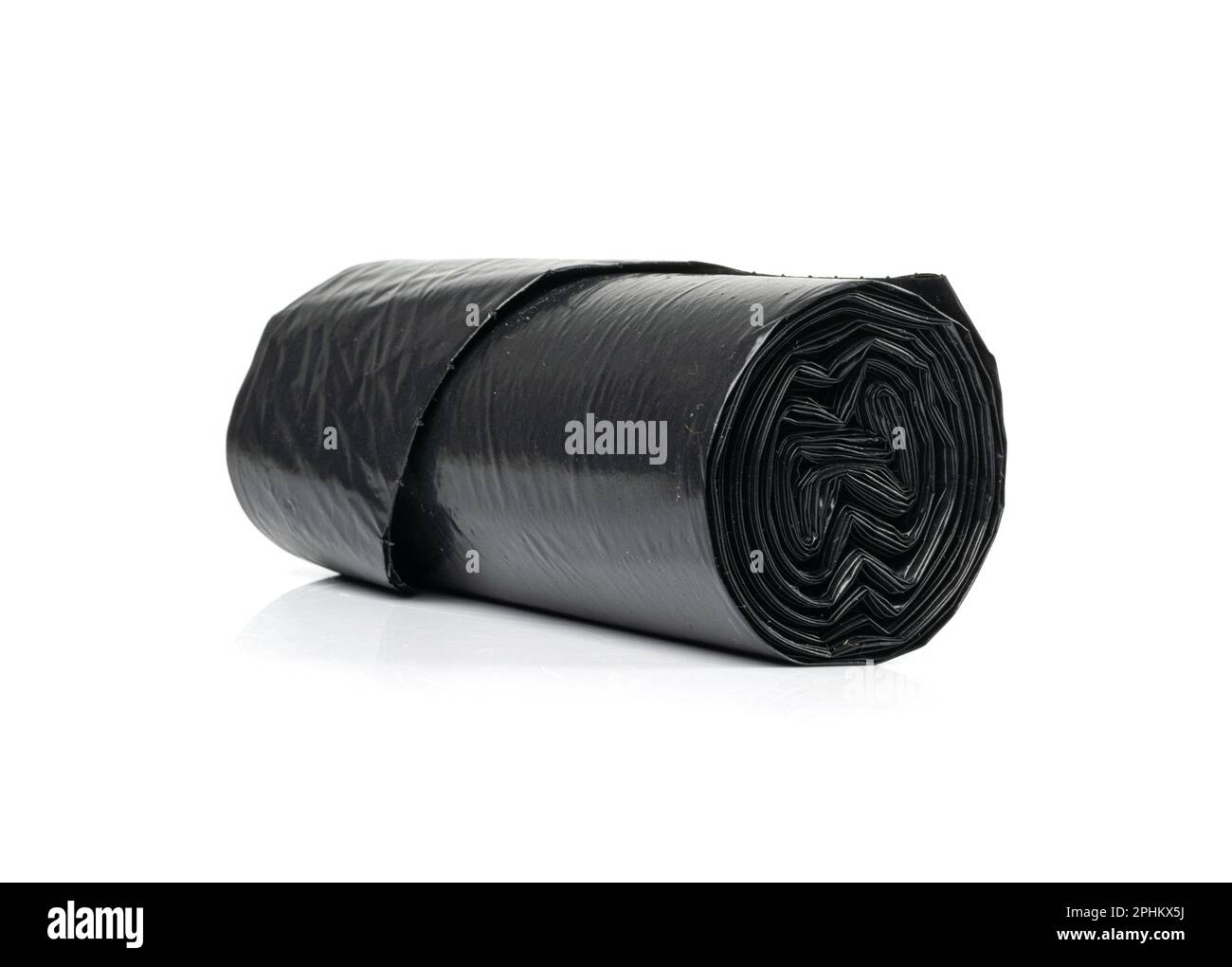 Garbage Bag Roll Isolated. Trash Package, New Rolled Plastic Bin Bags ...