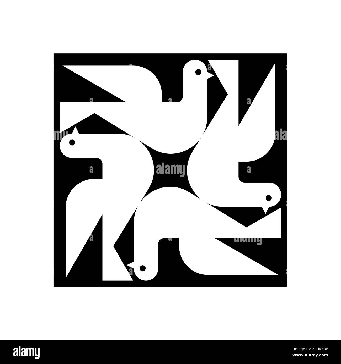 Four doves symbol of family and friendship Stock Vector Image & Art - Alamy