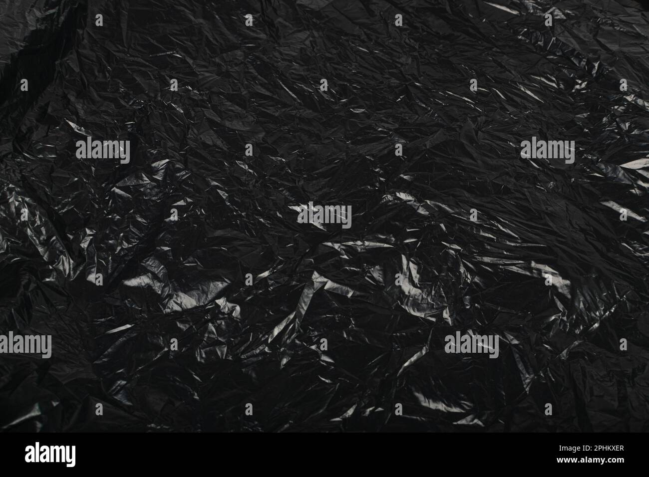 Crumpled Garbage Bag Texture Background. Wrinkled Trash Package Pattern ...