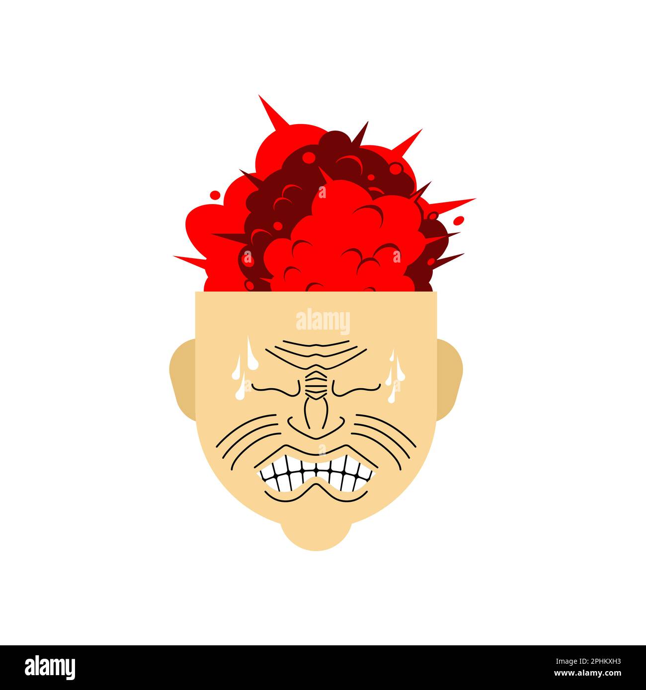 Explosion in head. Hate concept. Vector illustration Stock Vector Image ... Explosion in head. Hate concept. Vector illustration Stock Vector Image ...