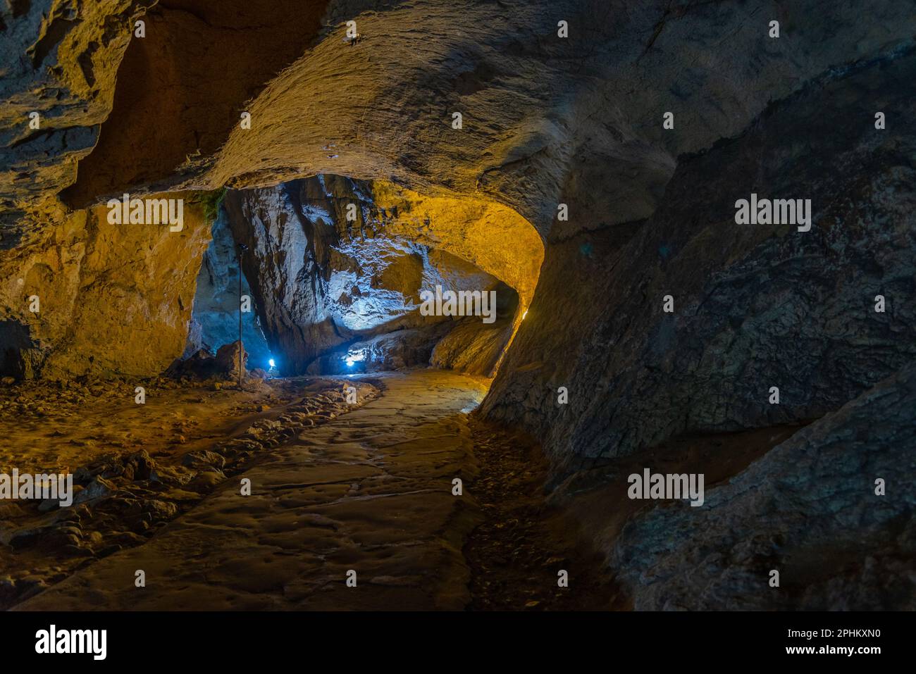 Interior of Bacho Kiro cave in Bulgaria Stock Photo - Alamy